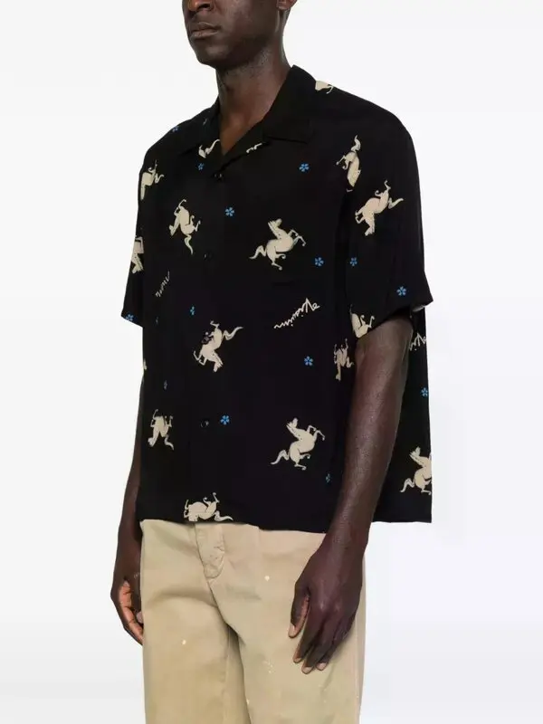 Visvim Crosby Horse-print Shirt - White