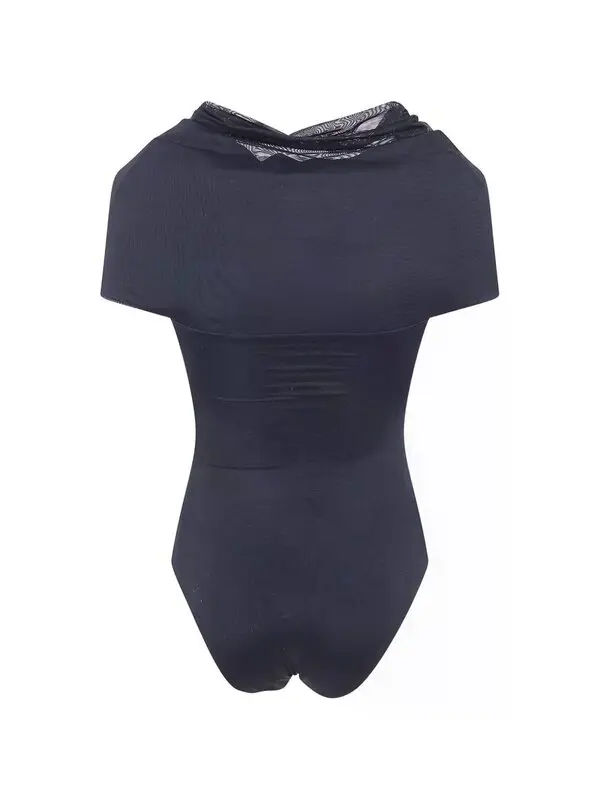 GENTRYPORTOFINO Twisted Draped Swimsuit - Black