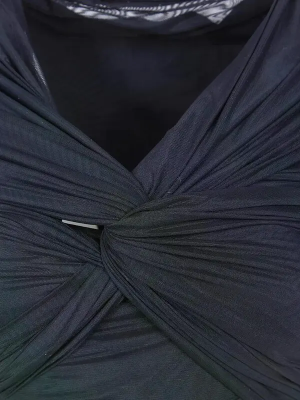 GENTRYPORTOFINO Twisted Draped Swimsuit - Black