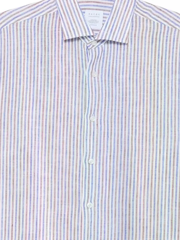 XACUS Striped Long-sleeve Shirt - White