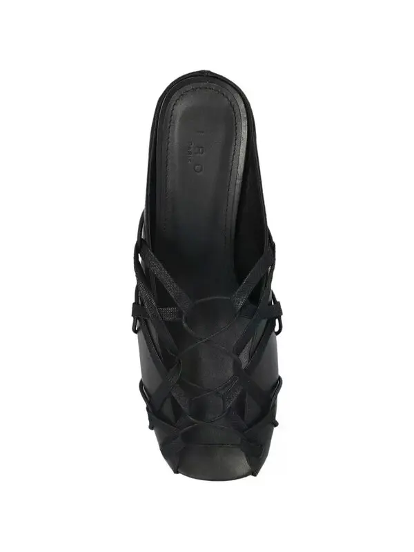 IRO PARIS Lace-up Kitten Heel Mules