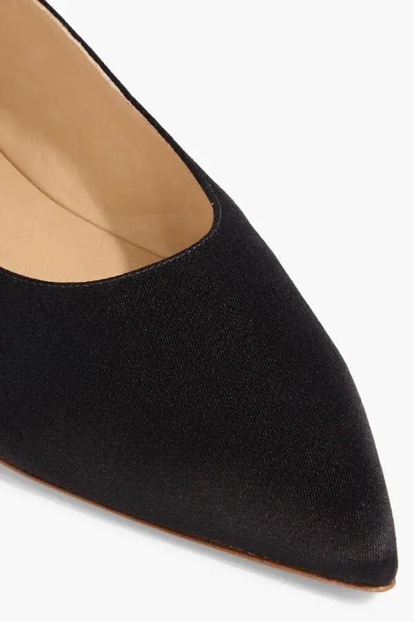 Gabriela Hearst Fleur Canvas Point-toe Flats - Black