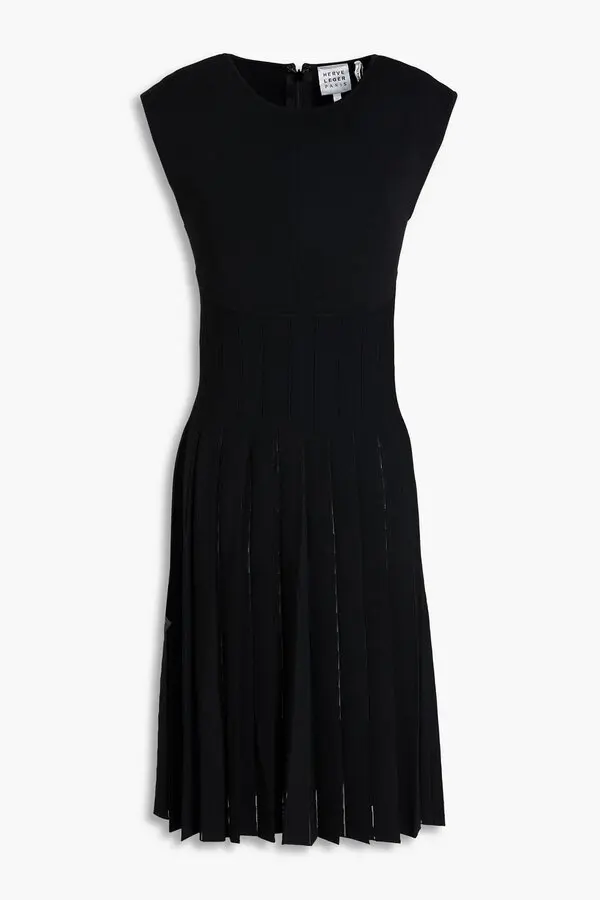 Herve Leger Annabel Pleated Bandage Dress