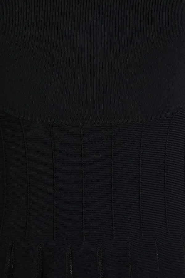 Herve Leger Annabel Pleated Bandage Dress