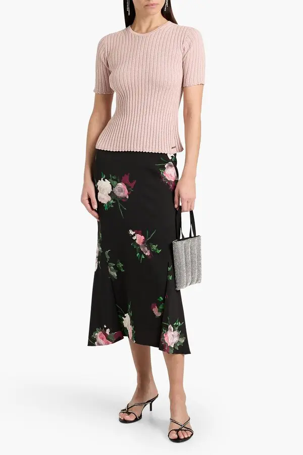 Erdem Pointelle-knit Cotton Top