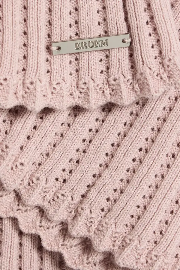Erdem Pointelle-knit Cotton Top