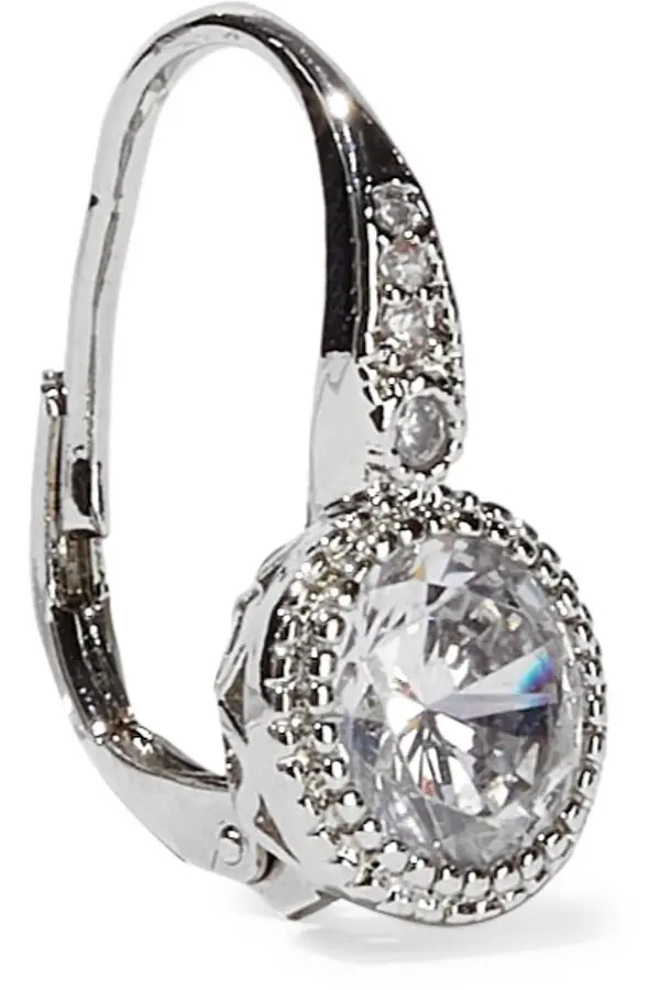 CZ BY KENNETH JAY LANE Rhodium-plated Crystal Earrings