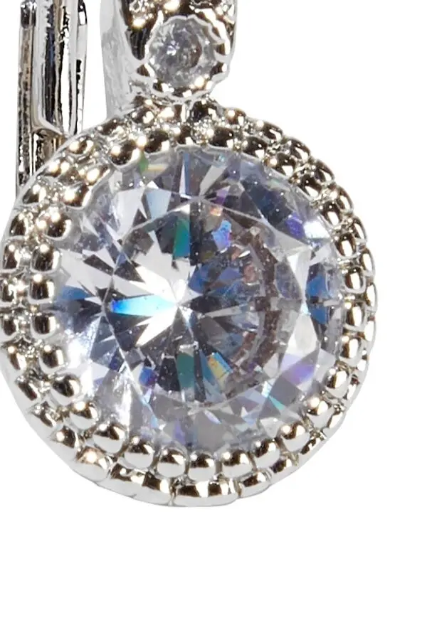 CZ BY KENNETH JAY LANE Rhodium-plated Crystal Earrings