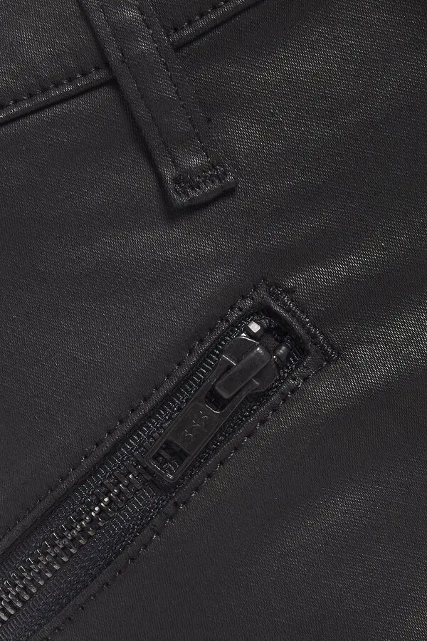 Current/Elliott Coated Mid-rise Skinny Jeans