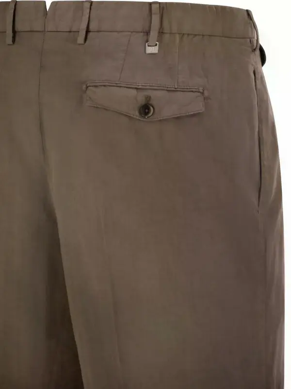 PT TORINO Pleated-front Turn-up Shorts - Brown