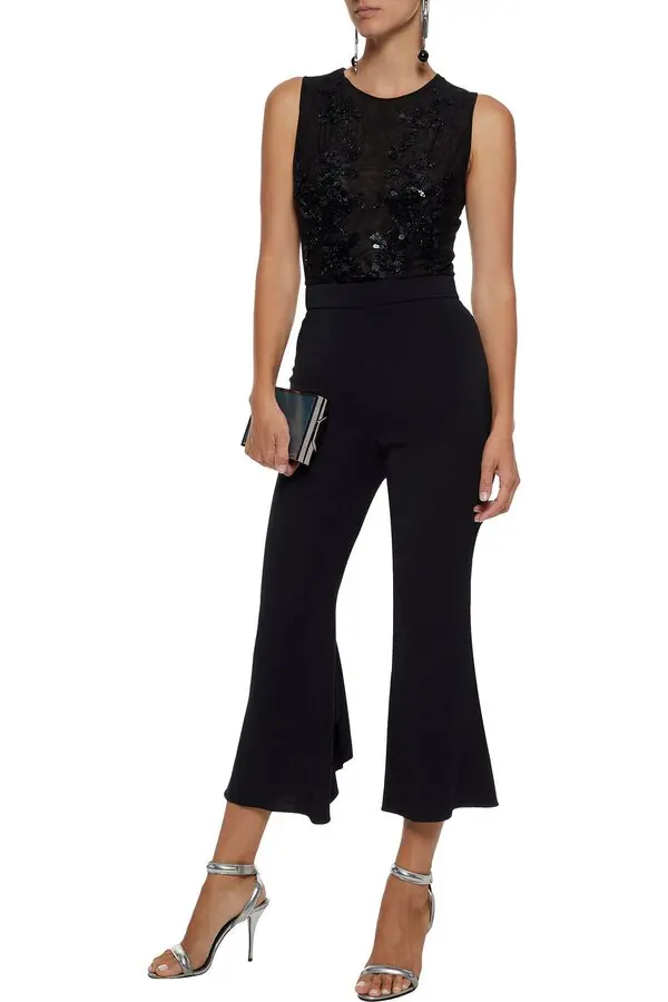Cushnie Stretch-crepe Kick-flare Pants