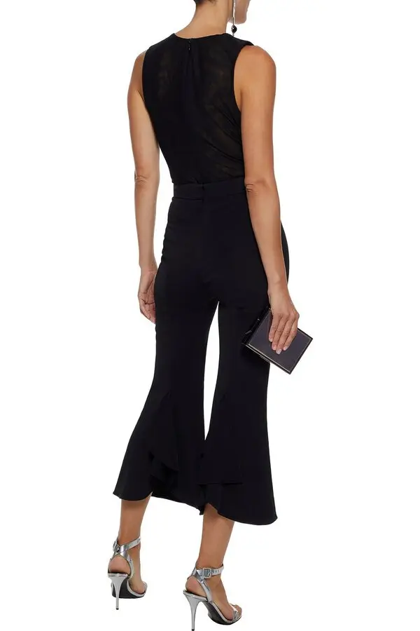 Cushnie Stretch-crepe Kick-flare Pants
