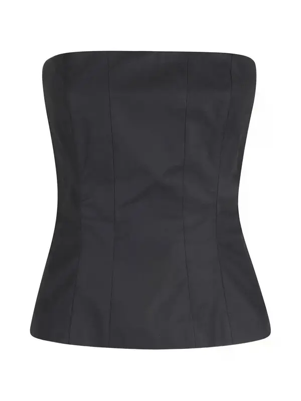 Federica Tosi Strapless Panelled Top - Black