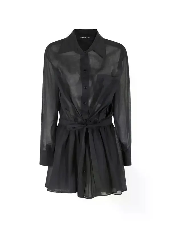 Federica Tosi Drawstring-waist Muslin Dress - Black
