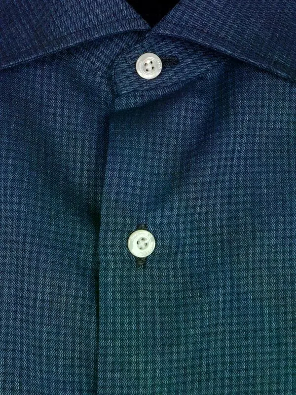 FINAMORE 1925 Houndstooth-pattern Shirt