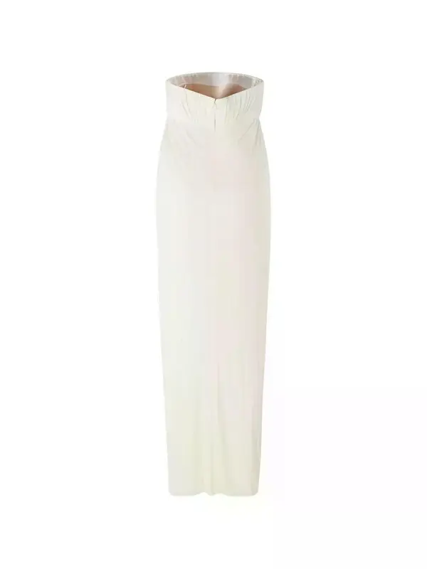 Alberta Ferretti Draped Strapless Dress
