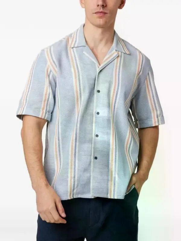 PEREGRINE Quay Cuban Stripe-pattern Shirt