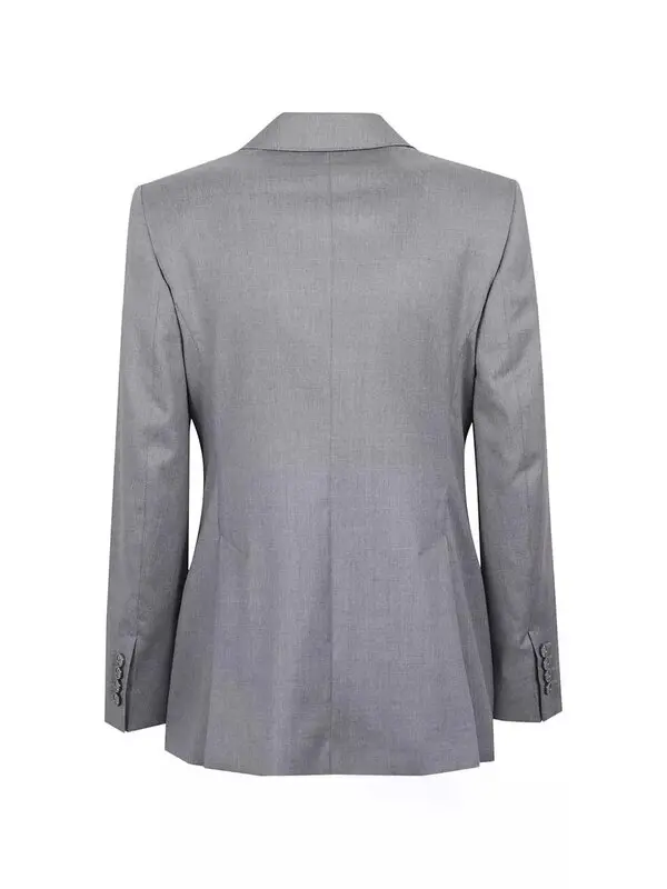 Max Mara Double-breasted Virgin Wool Jacket - Grey