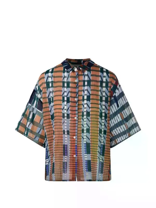 MAPOÉSIE Checked Short-sleeve Shirt