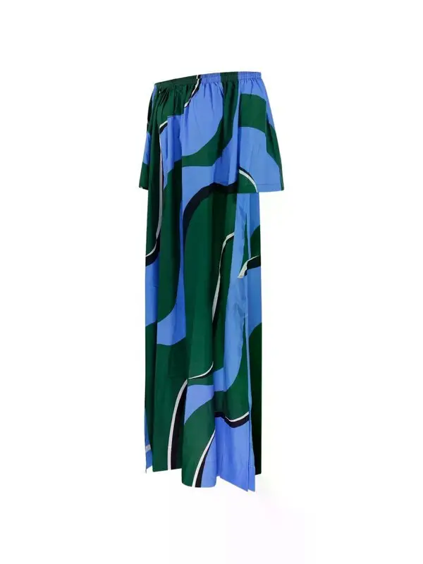 MAPOÉSIE Palao Madone Printed Off-shoulder Dress