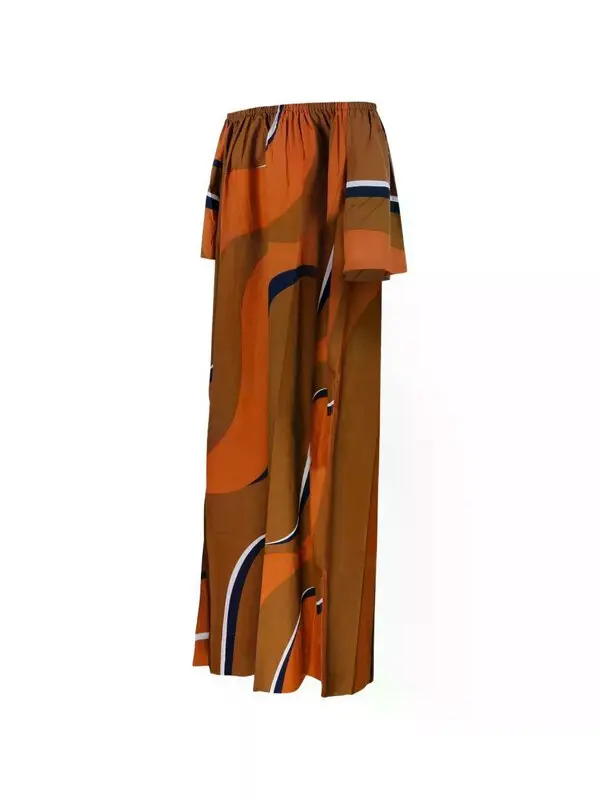 MAPOÉSIE Palao Madone Printed Off-shoulder Dress