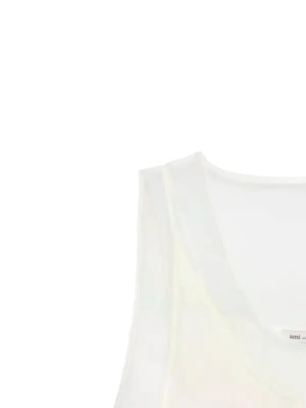 AMI Paris Sleeveless Layered Silk Top