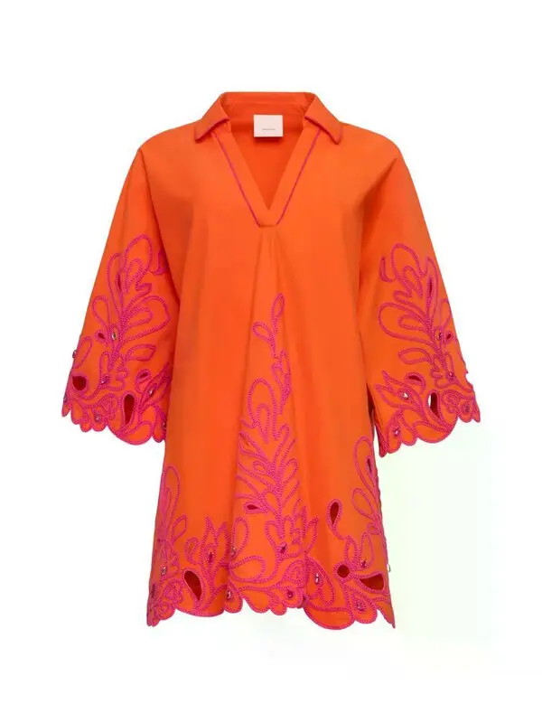 Cinq À Sept Paisley Bloom Embroidered Kaftan