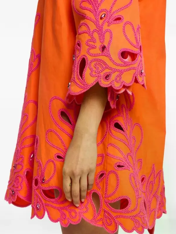 Cinq À Sept Paisley Bloom Embroidered Kaftan