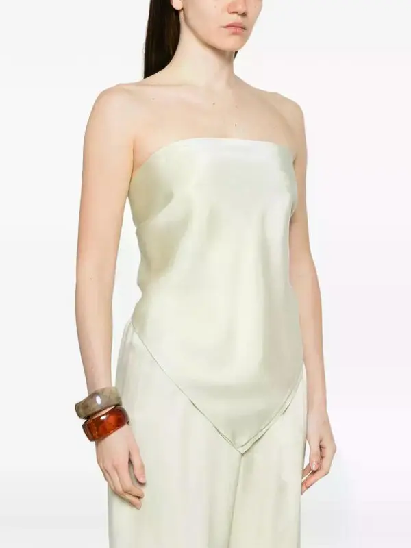 Enza Costa Strapless Scarf-hem Top