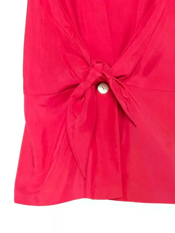 Paul Smith Tie-waist Silk Top - Red