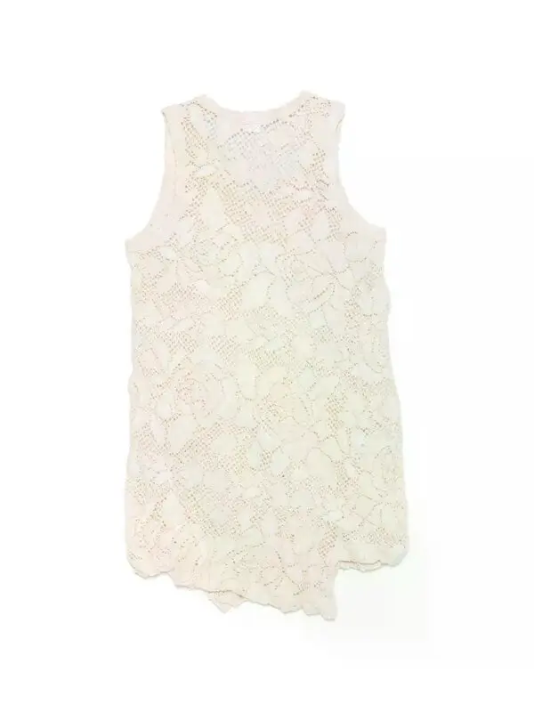 Comme Des Garçons Floral-lace Sleeveless Top