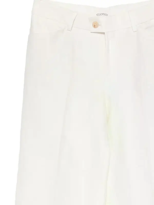 Closed Pressed-crease Wide-leg Trousers - Neutrals