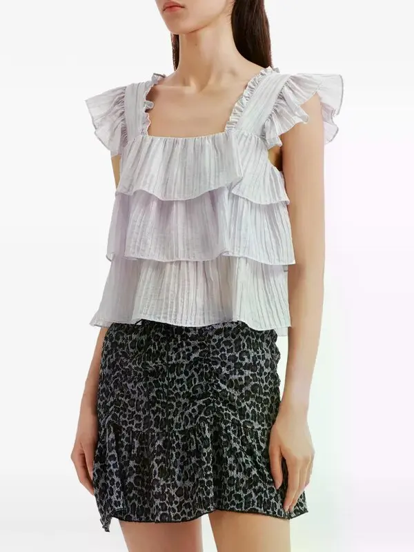 B+AB Ruffled Tiered Top - Purple