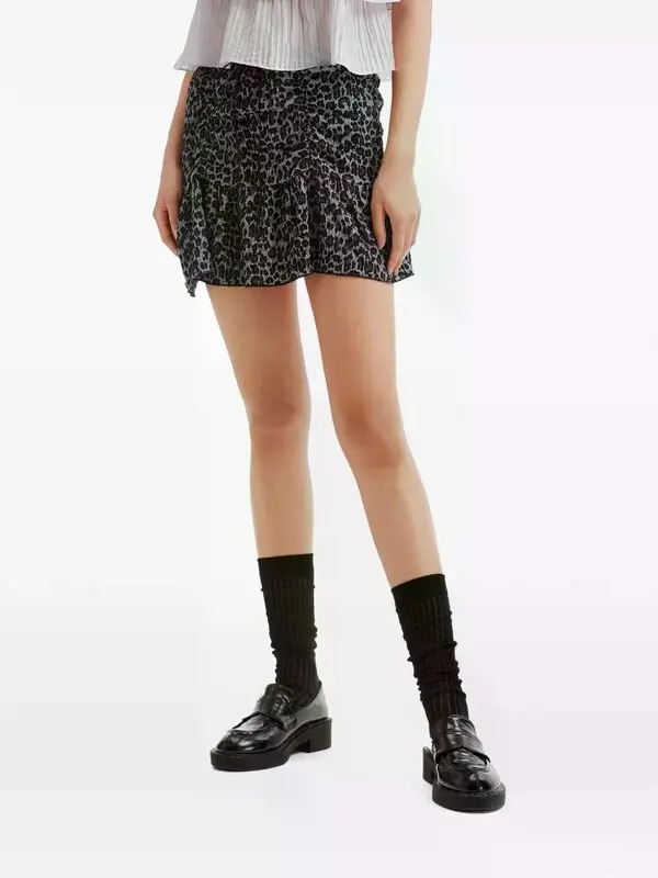 B+AB Leopard-print Mini Skirt