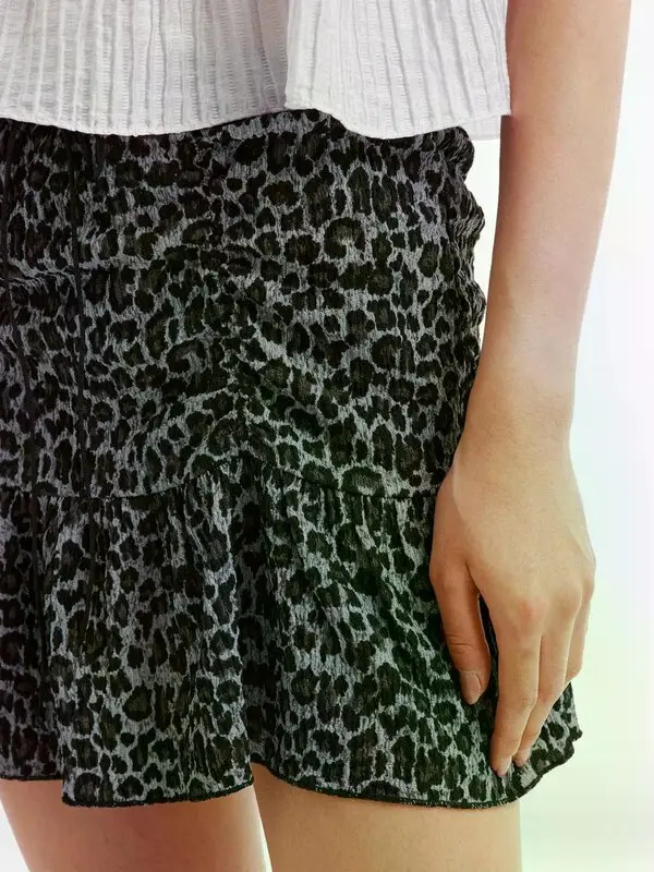B+AB Leopard-print Mini Skirt