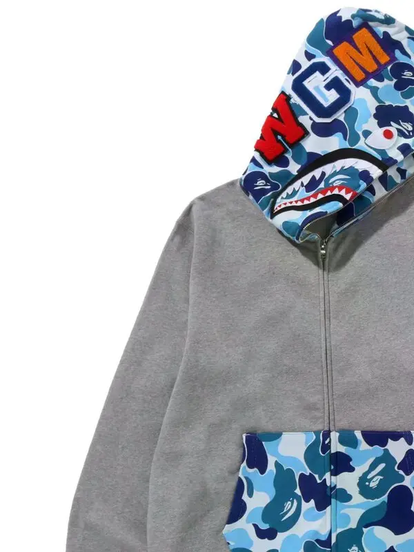 A BATHING APE Shark Camo-print Hoodie