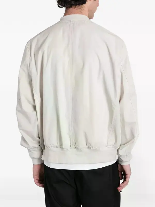 Attachment Zip-up Bomber Jacket With Ribbed Details