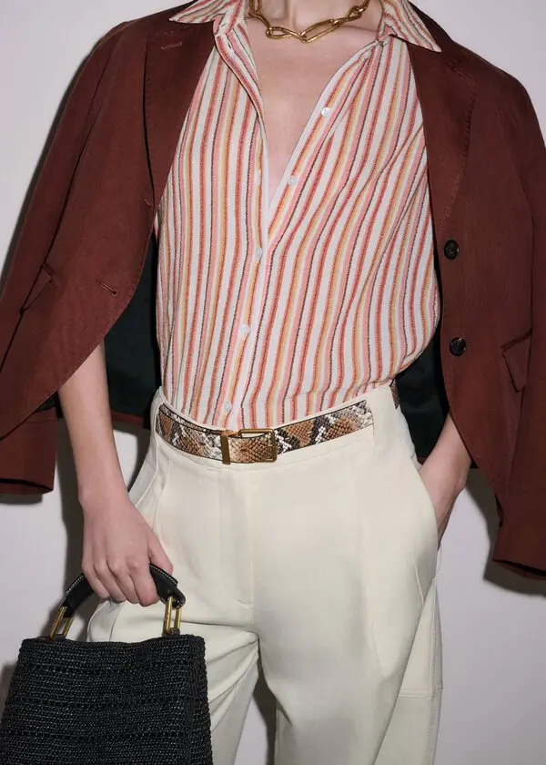 ME+EM Cotton Stripe Blouse