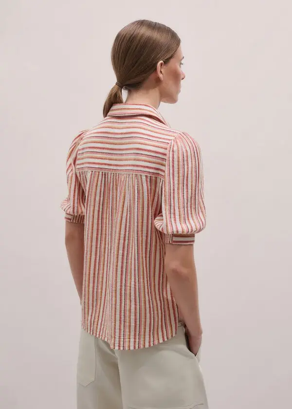 ME+EM Cotton Stripe Blouse