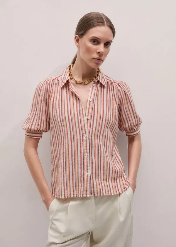 ME+EM Cotton Stripe Blouse