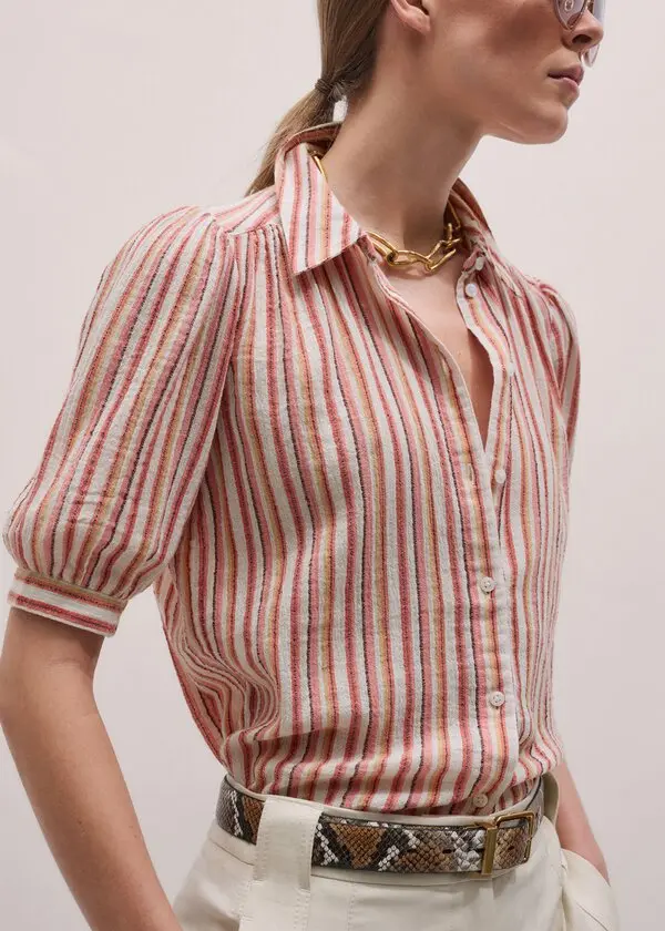 ME+EM Cotton Stripe Blouse