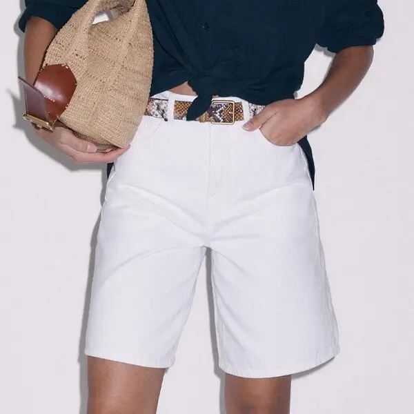 ME+EM Cheesecloth Relaxed Shirt - Navy