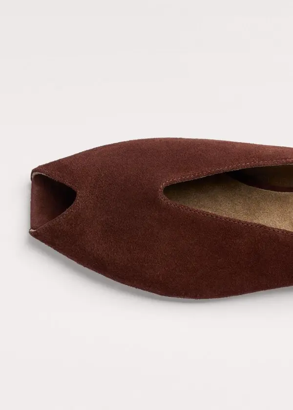 ME+EM Peep Toe Flat Sandal - Cinnamon