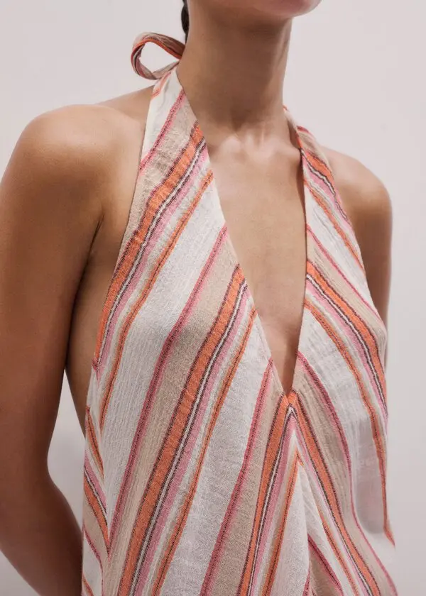 ME+EM Cotton Stripe Maxi Dress With Belt
