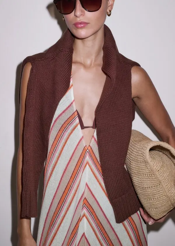 ME+EM Cotton Stripe Maxi Dress With Belt
