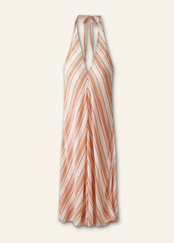 ME+EM Cotton Stripe Maxi Dress With Belt