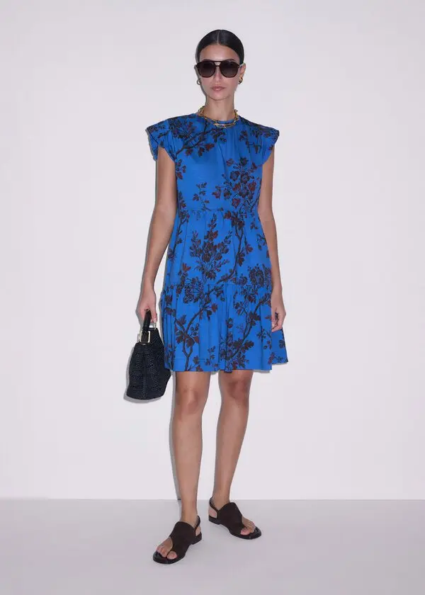 ME+EM Botanical Tiered Short Dress