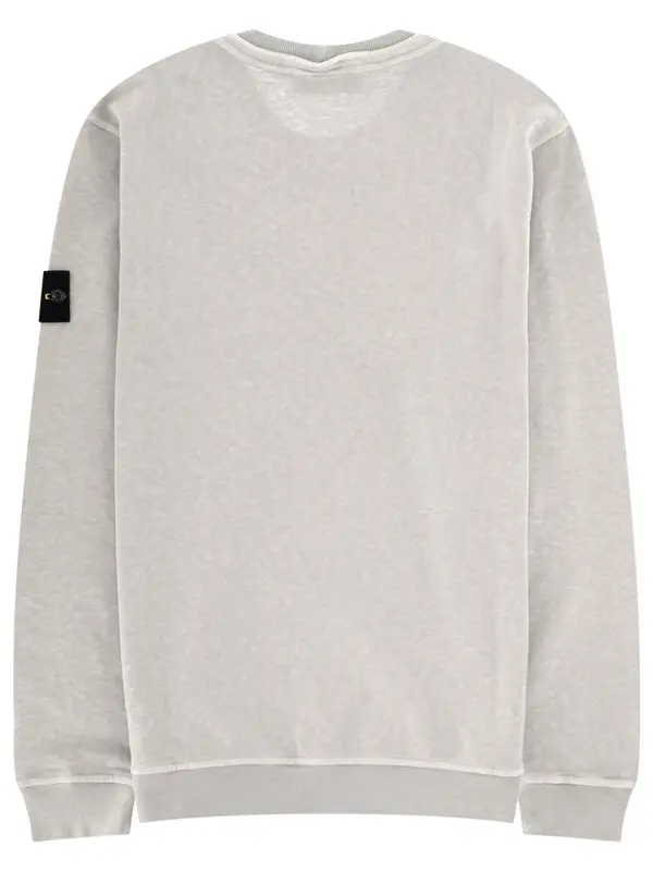 Stone Island Felpa With Logo Patch - Grey