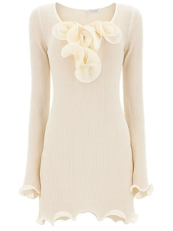 Magda Butrym Mini Crêpe Dress - Ivory