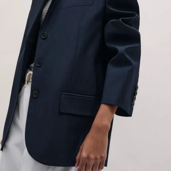 ME+EM Pinstripe Oversized Blazer